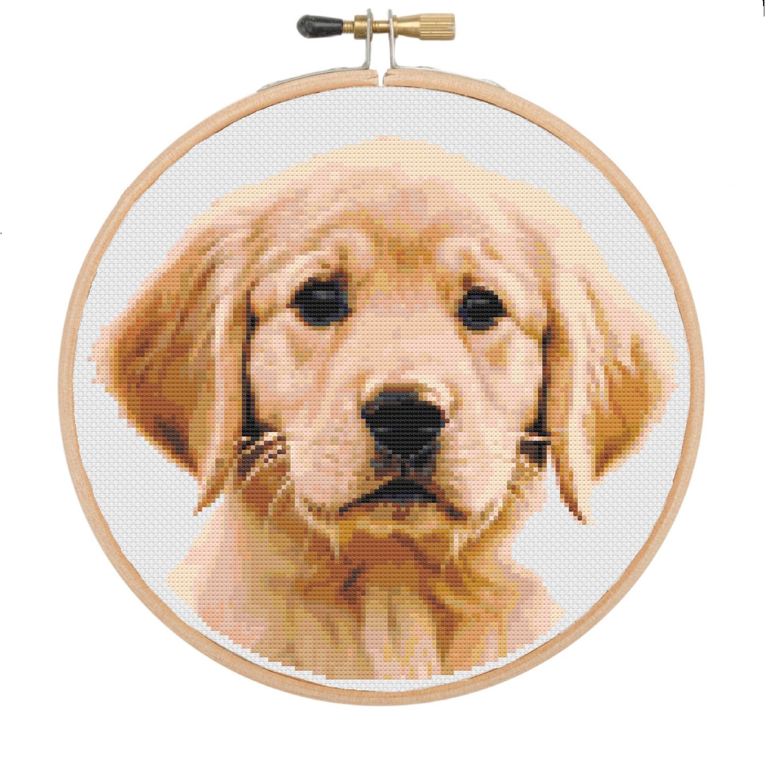 Golden Retriever cross stitch pattern