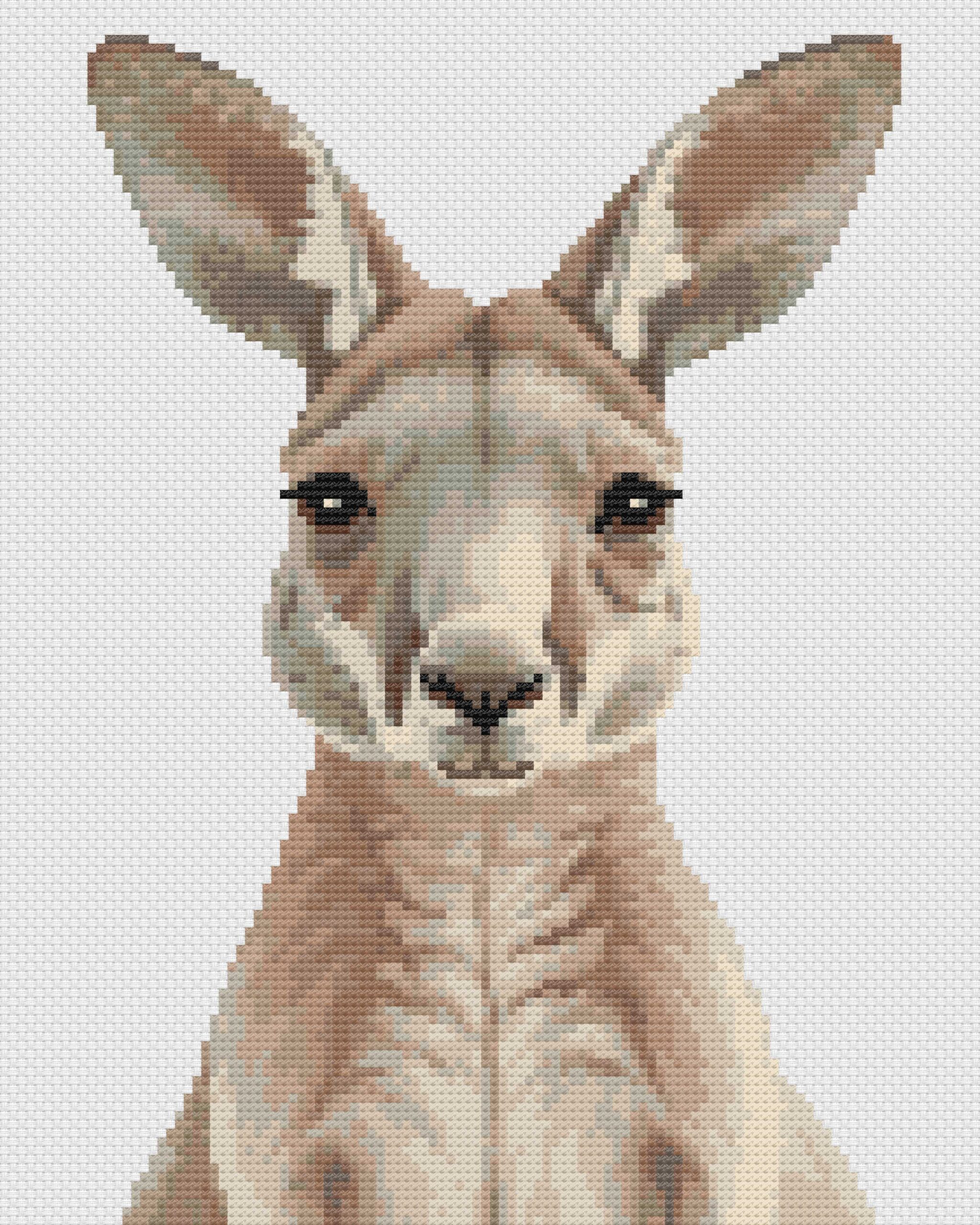 Kangaroo cross stitch pattern